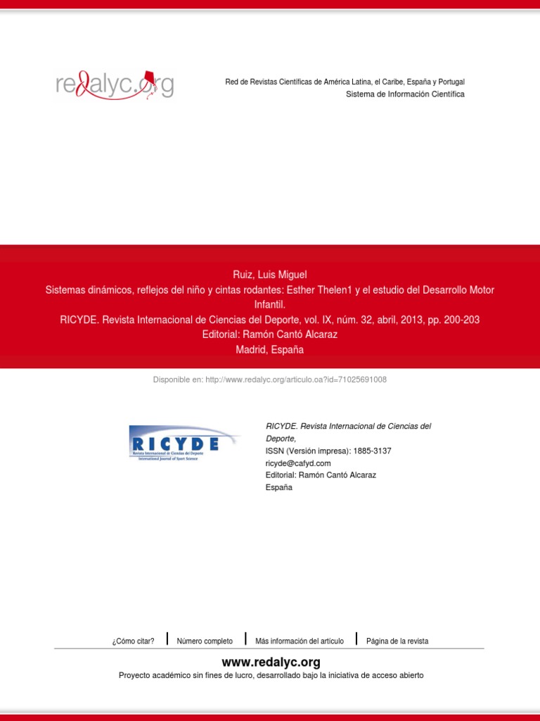 Sistemas Dinámicos, Reflejos Del Niño y Cintas Rodantes - Esther Thelen ...