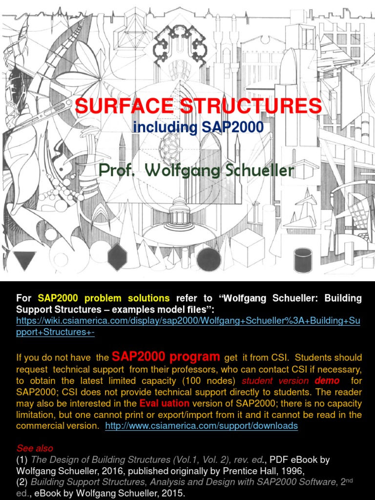 Surface Structures and SAP2000 Analysis | PDF | Bending | Textiles