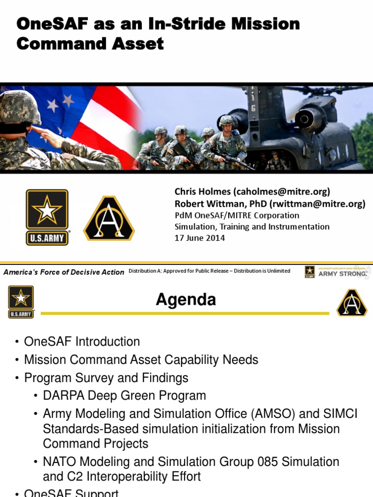 OneSAF As An In-Stride Mission | PDF | Prototype | Command And Control