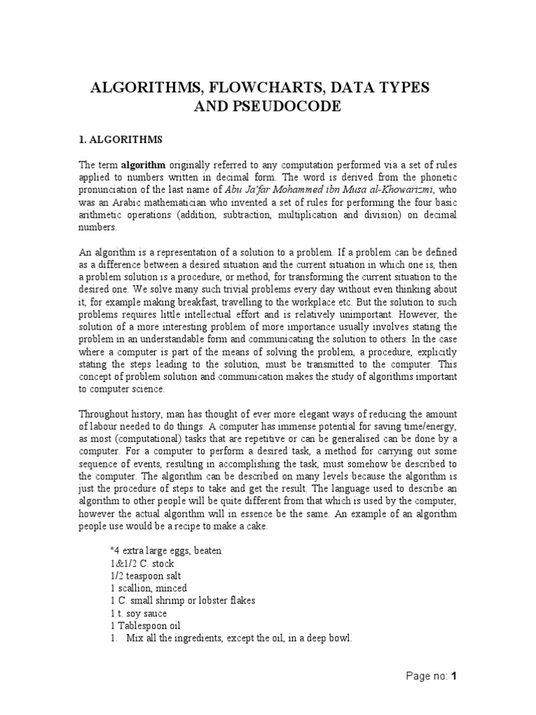 Algorithms | PDF | Control Flow | Algorithms