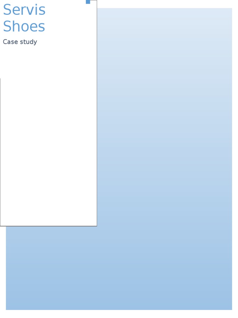 Servis Shoes - Case Study | PDF | Brand | Shoe