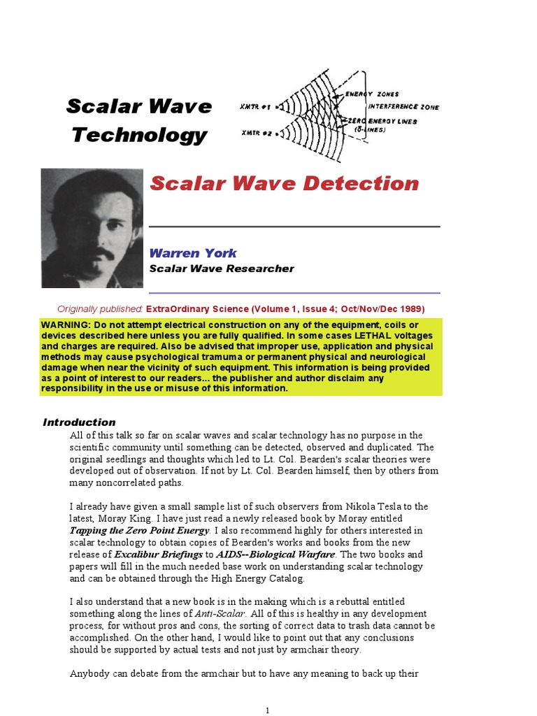 Scalar Wave Detection | PDF | Electromagnetic Field | Inductor