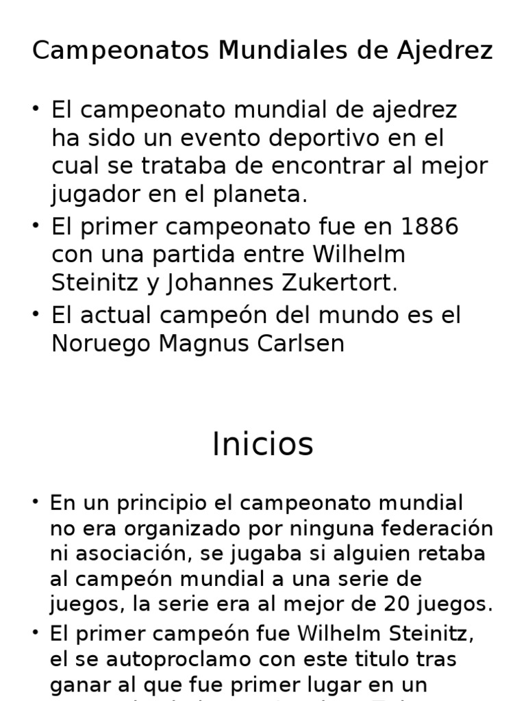 Campeonatos Mundiales De Ajedrez Pdf Campeonato Mundial De Ajedrez