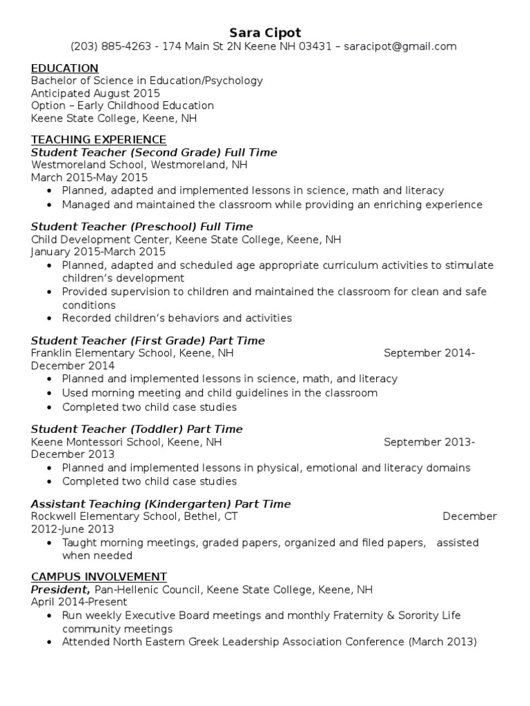 Sara Cipot Resume | PDF | Career & Growth | Self-Improvement