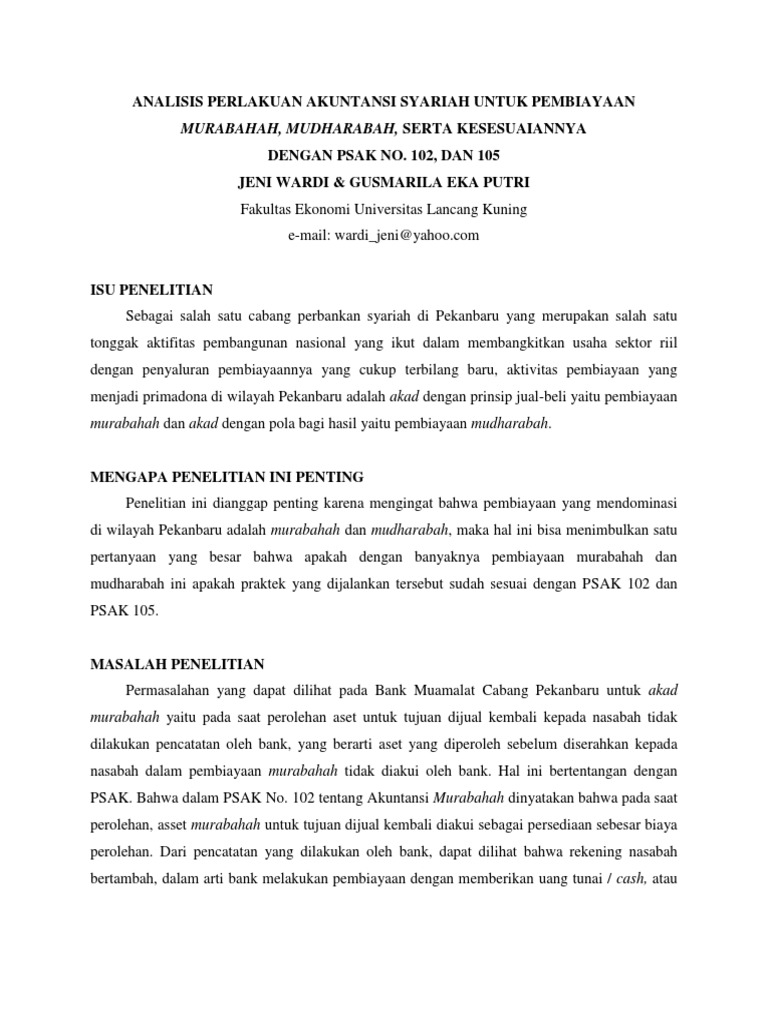 Review Artikel PSAK 102 Dan 105 | PDF