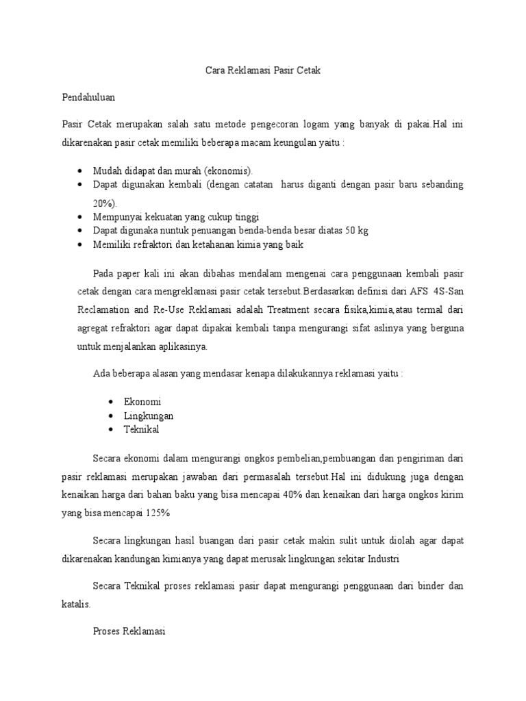 Cara Reklamasi Pasir Cetak | PDF | Griya & Taman | Sains & Matematika