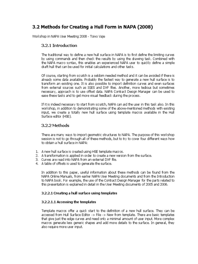 Hull Design in Napa | PDF | Curve | Macro (Computer Science)