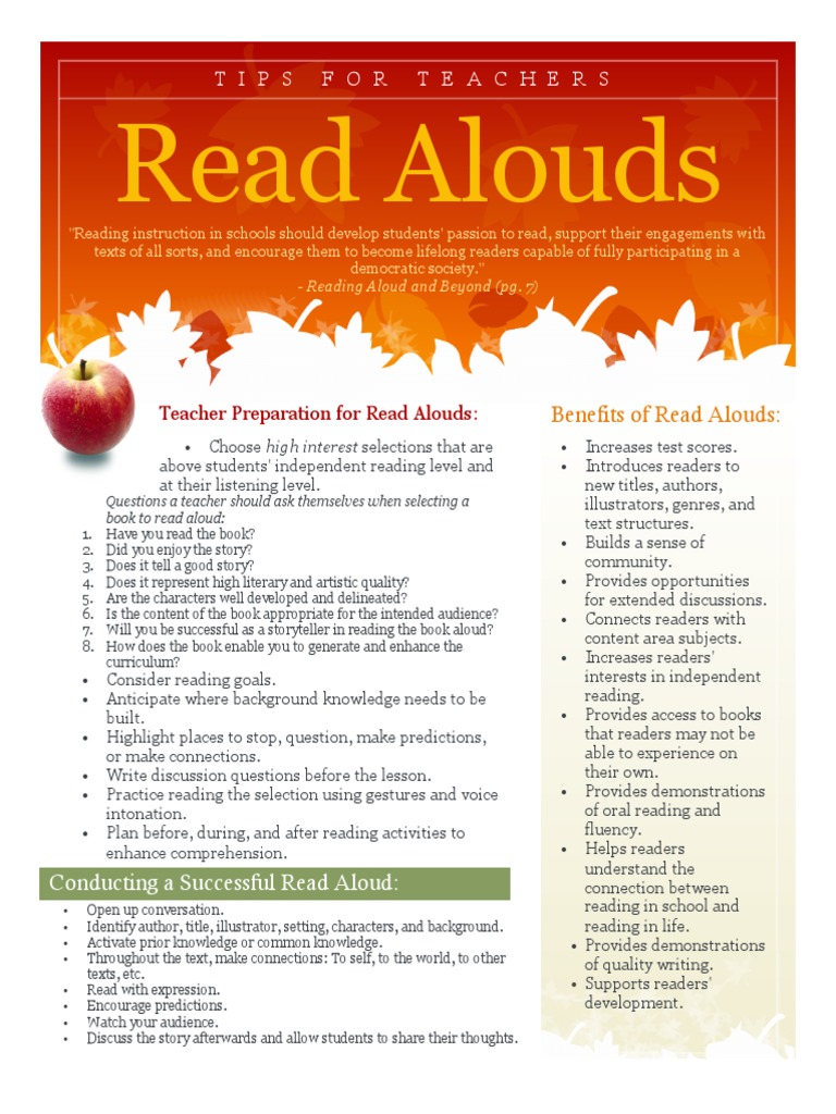 Read Alouds | PDF