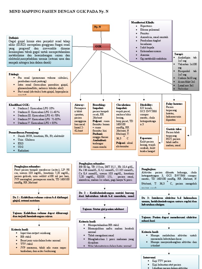 Mind Mapping Pasien Dengan GGK Pada Ny-2 | PDF