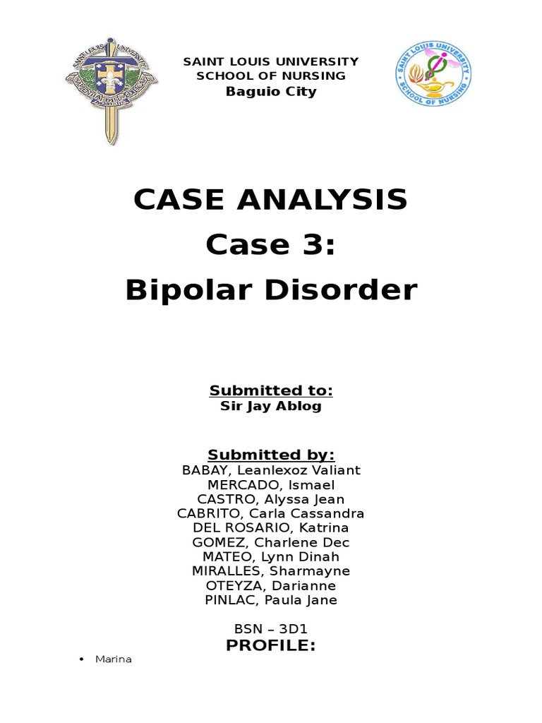 Case Study: Bipolar Disorder Analysis | PDF | Mania | Bipolar Disorder