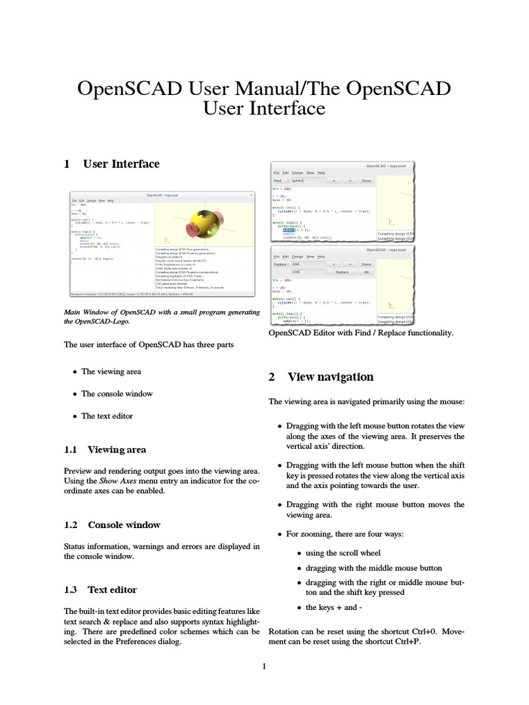 Openscad User Manual The Openscad User Interface Pdf Command Line Interface Cartesian 7114