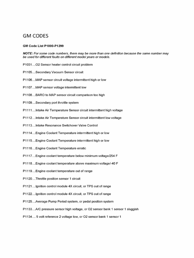 Diagnostic Trouble Codes | PDF