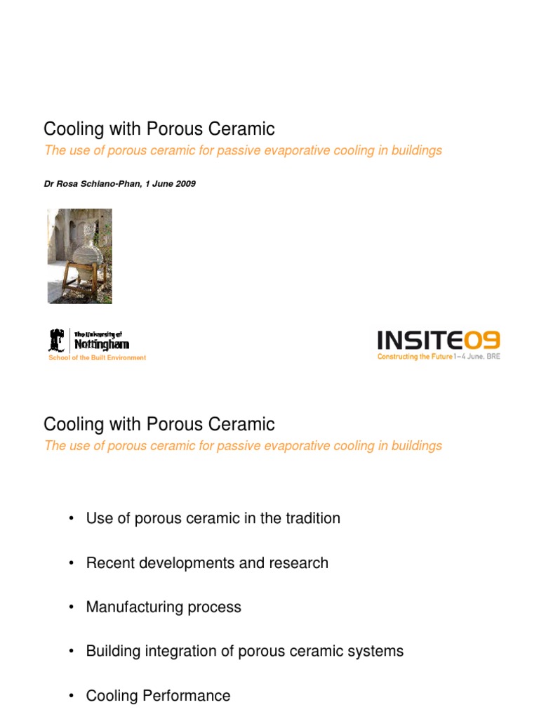 PHDC Cooling With Porous Ceramic 01-06-09 | PDF | Porosity | Ceramics