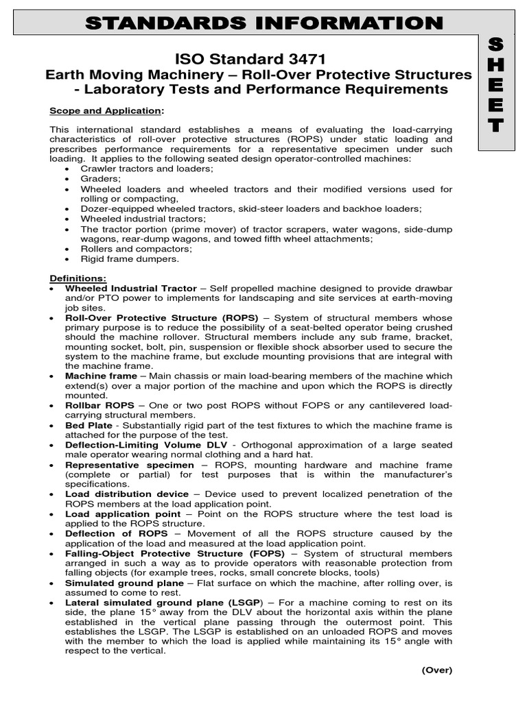 Standardiso Rops 3471 | Download Free PDF | Tractor | Loader (Equipment)