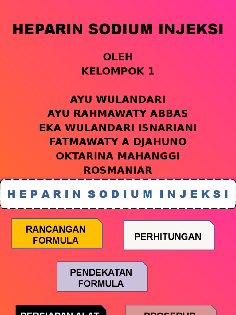 Heparin Sodium Injeksi | PDF