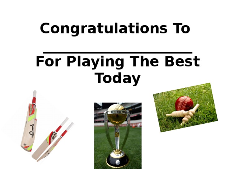 Best Player Congratulations Today | PDF