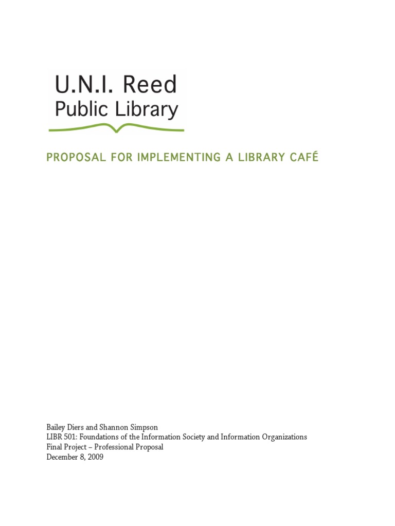 Cafe Proposal | PDF | Coffeehouse | Request For Proposal