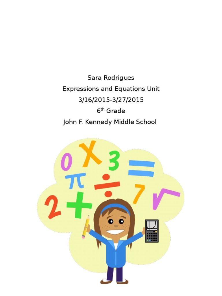 Expressions and Equations Overview | PDF | Educational Assessment ...