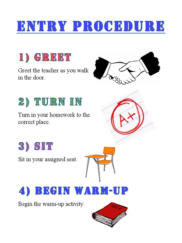 Procedure Poster | PDF | Language Arts & Discipline