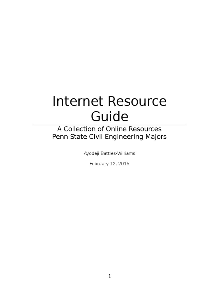English 202C Final Draft Internet Resource Guide | PDF | Engineer | Engineering