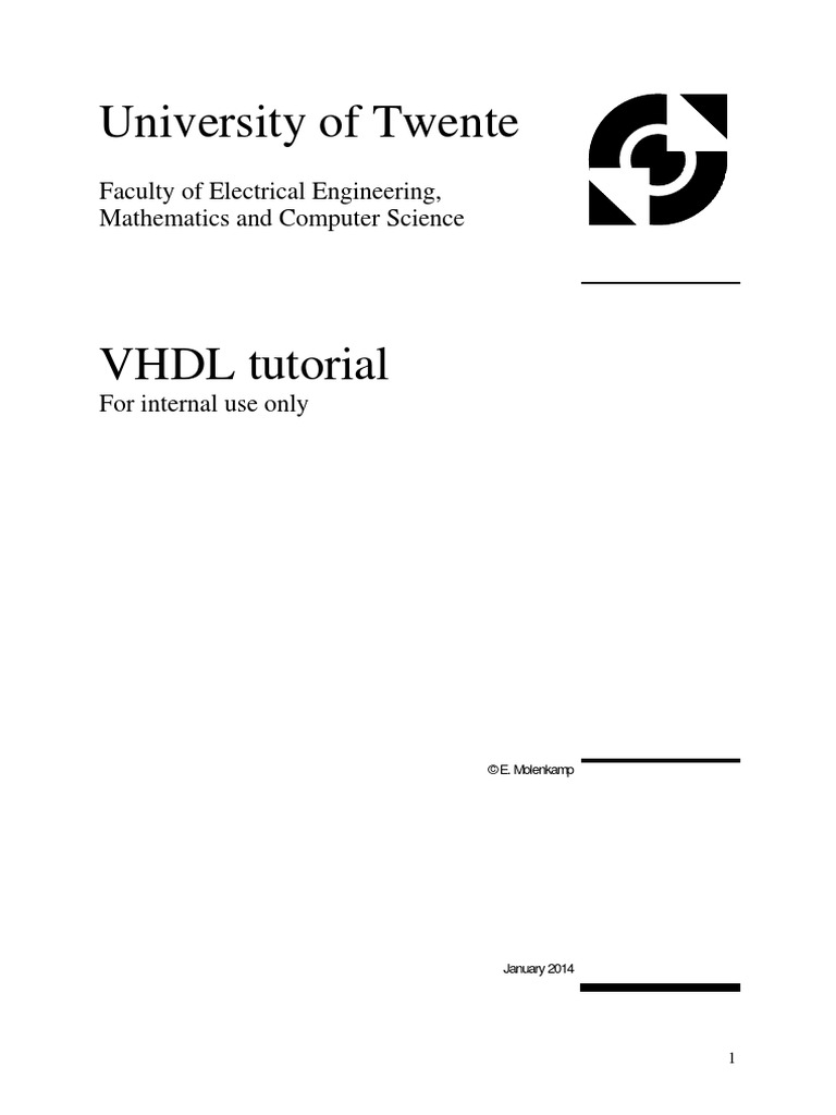 VHDL Tutorial | PDF | Vhdl | Library (Computing)