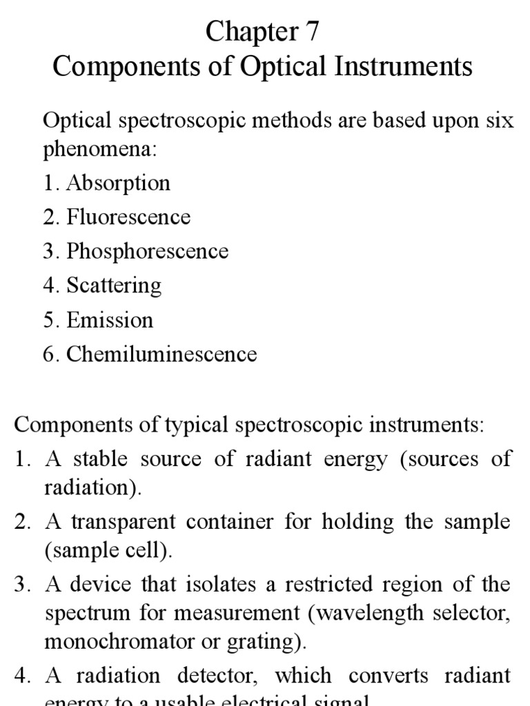 Components of Optical Instruments | Download Free PDF | Optical Filter ...