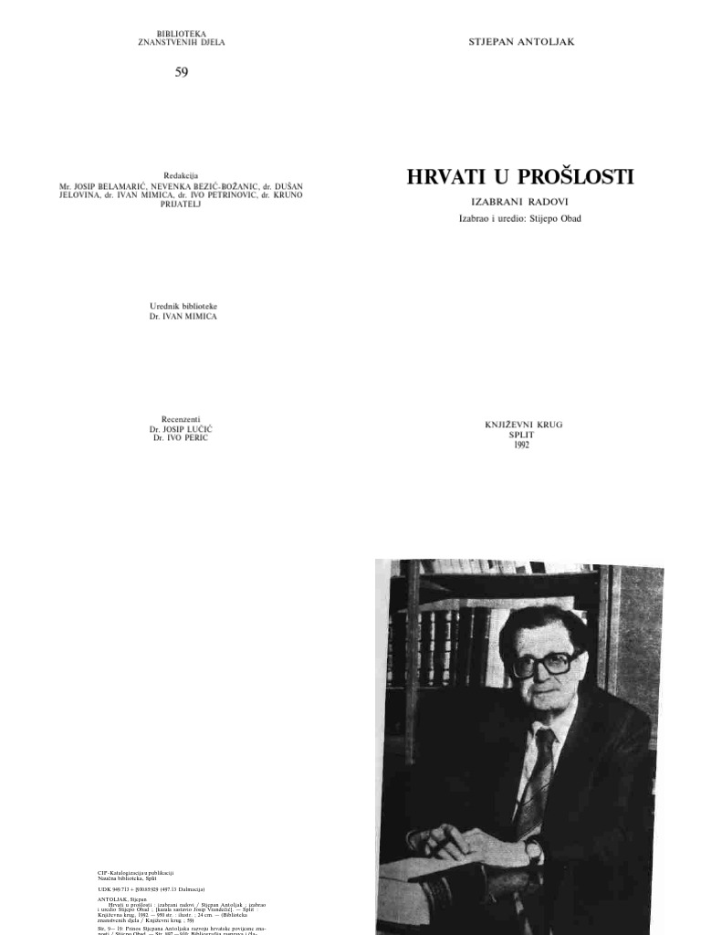 Stjepan Antoljak - Hrvati U Prošlosti | PDF