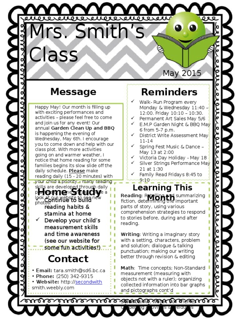 Mrs. Smith's Class: Message Reminders | PDF | Career & Growth | Cooking ...
