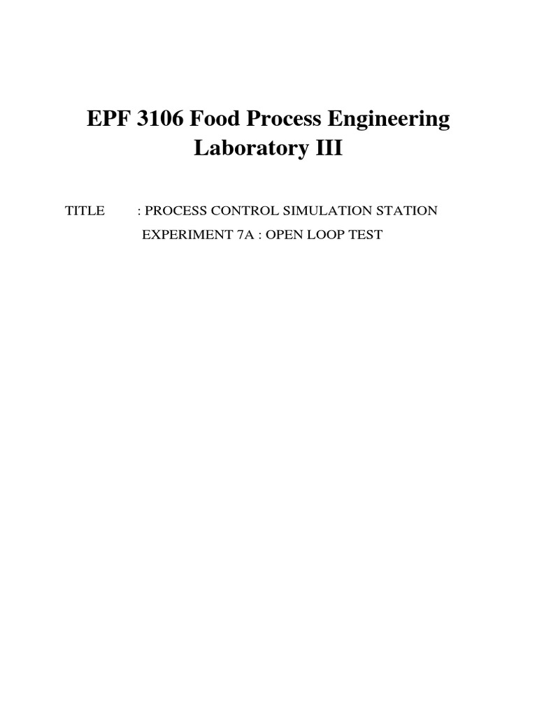 Open Loop Test | Download Free PDF | Control Theory | Systems Engineering
