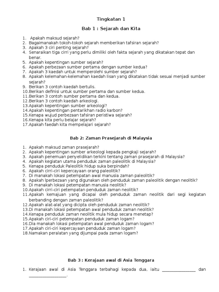 Sejarah Form 1 | PDF | Perjalanan