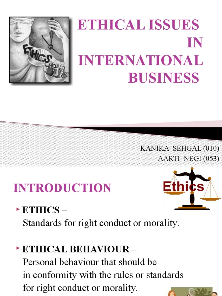 Ethical Issues in Ib | PDF | Multinational Corporation | Human Rights