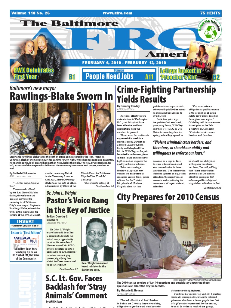 Baltimore Afro-American Newspaper, February 06, 2010 | PDF | Barack ...