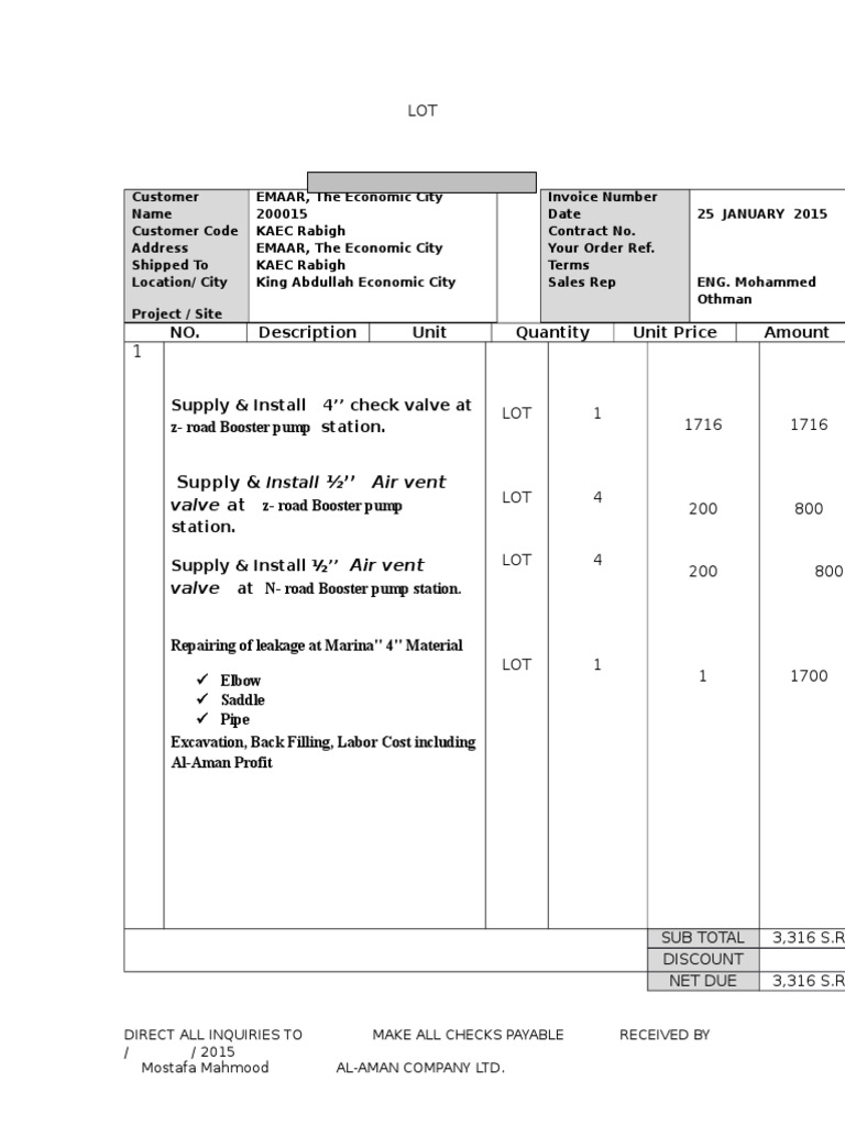 Emaar Project Credit Invoice Details | PDF | Business