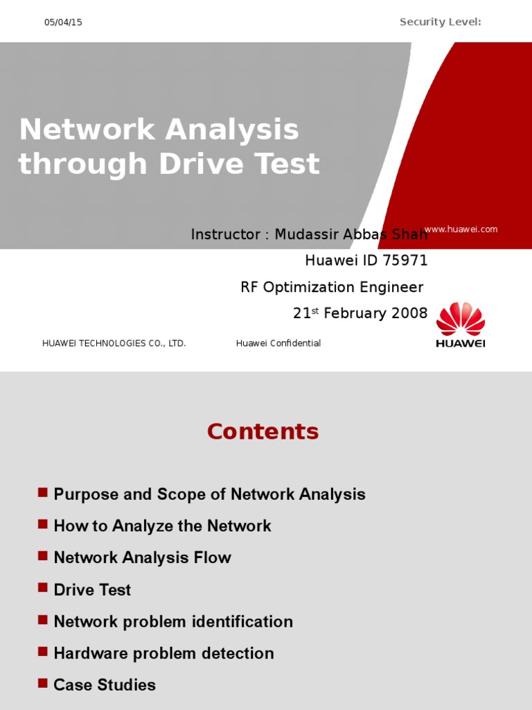 Network Analysis Through Drive Test | PDF | Telecommunications ...