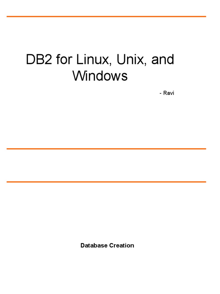 Ibm Db2 Luwudb Database Creation Ibm Db2 Databases 