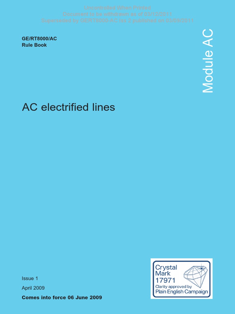 Technical Standards OCS | PDF | Rail Transport | Alternating Current