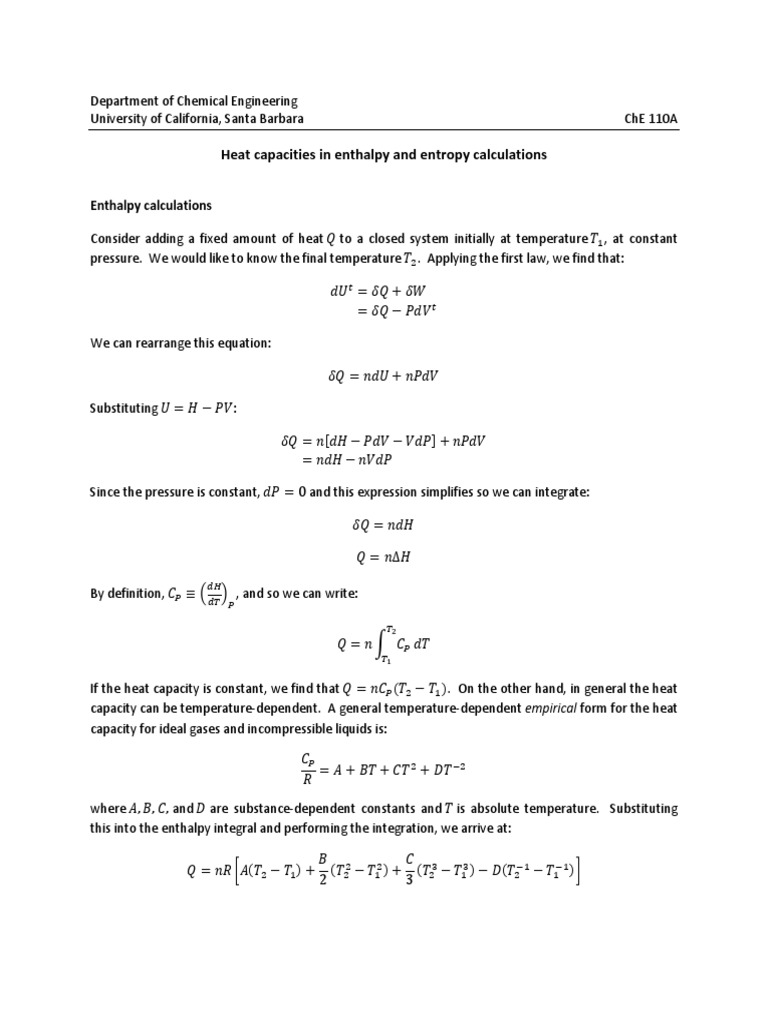 Heatcapacitycalculations PDF | PDF | Teaching Methods & Materials