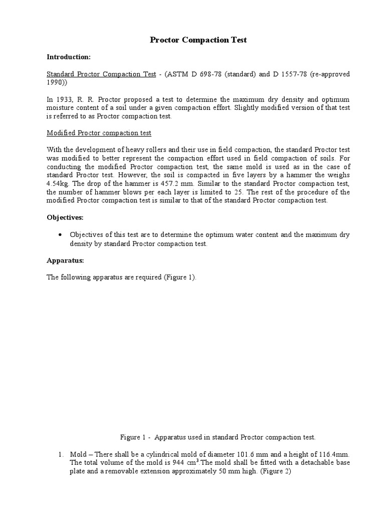 Determining Optimum Moisture Content and Maximum Dry Density Through ...