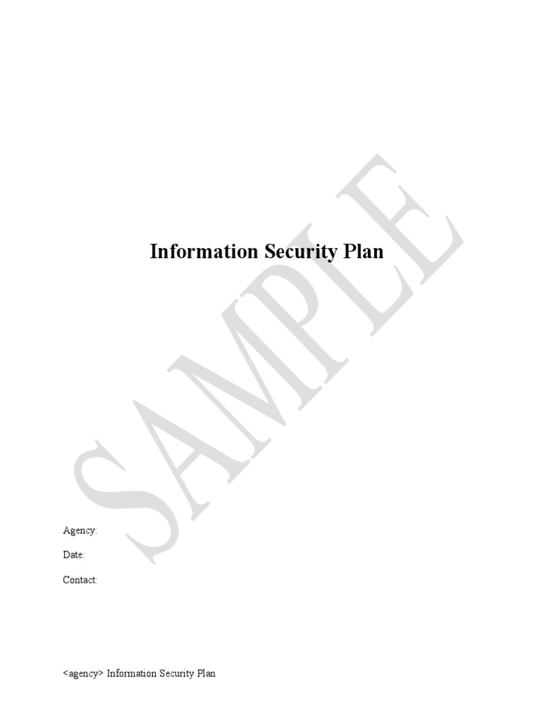 Information Security Plan Draft | PDF | Information Security | Risk ...