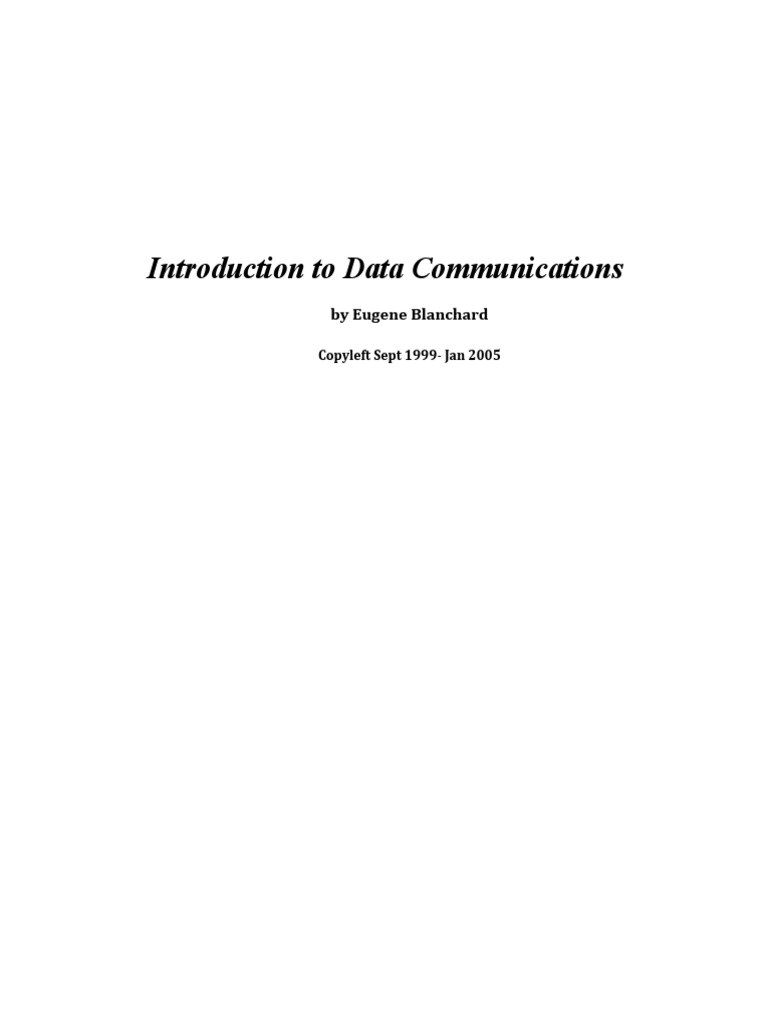 Introduction To Data Communications | PDF | Computer Network | Osi Model