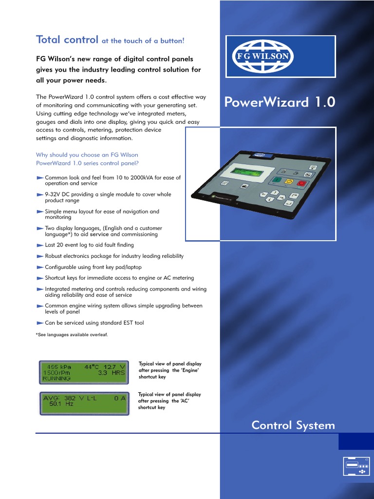 FG Wilson PowerWizard1.0 | PDF | Reliability Engineering | Electrical ...
