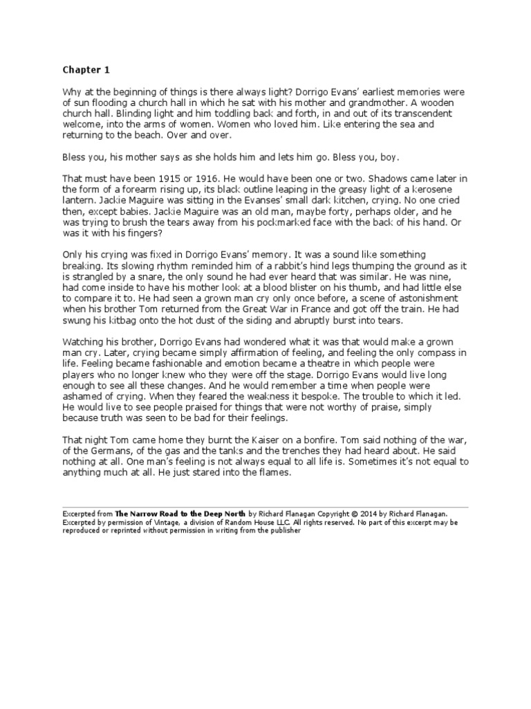 The Narrow Road To The Deep North | PDF