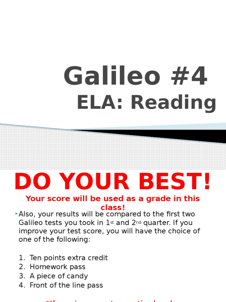 Galileo Test Instructions and Rewards | PDF | Career & Growth