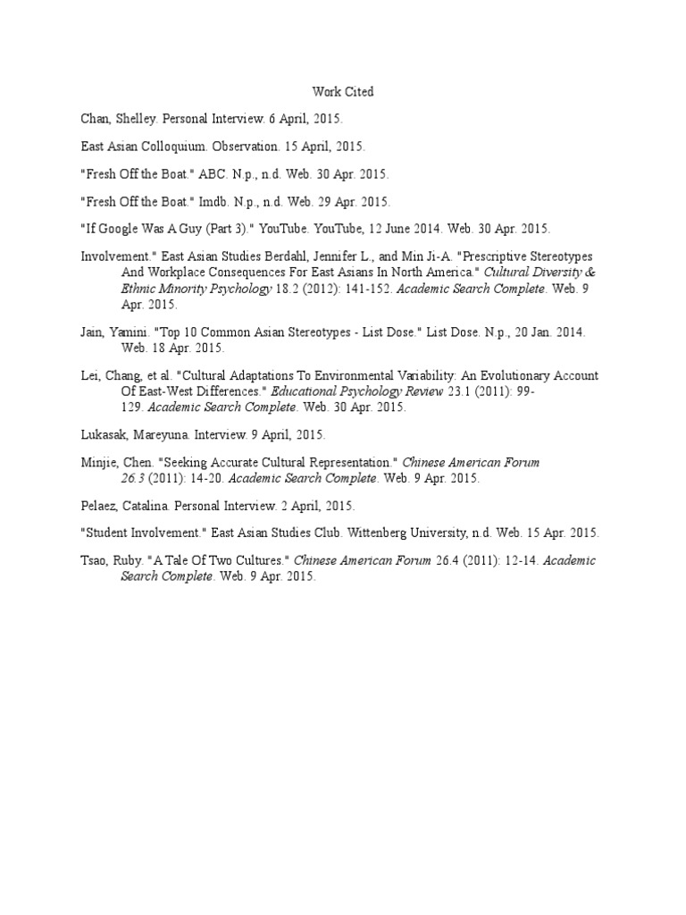 Work Cited | PDF