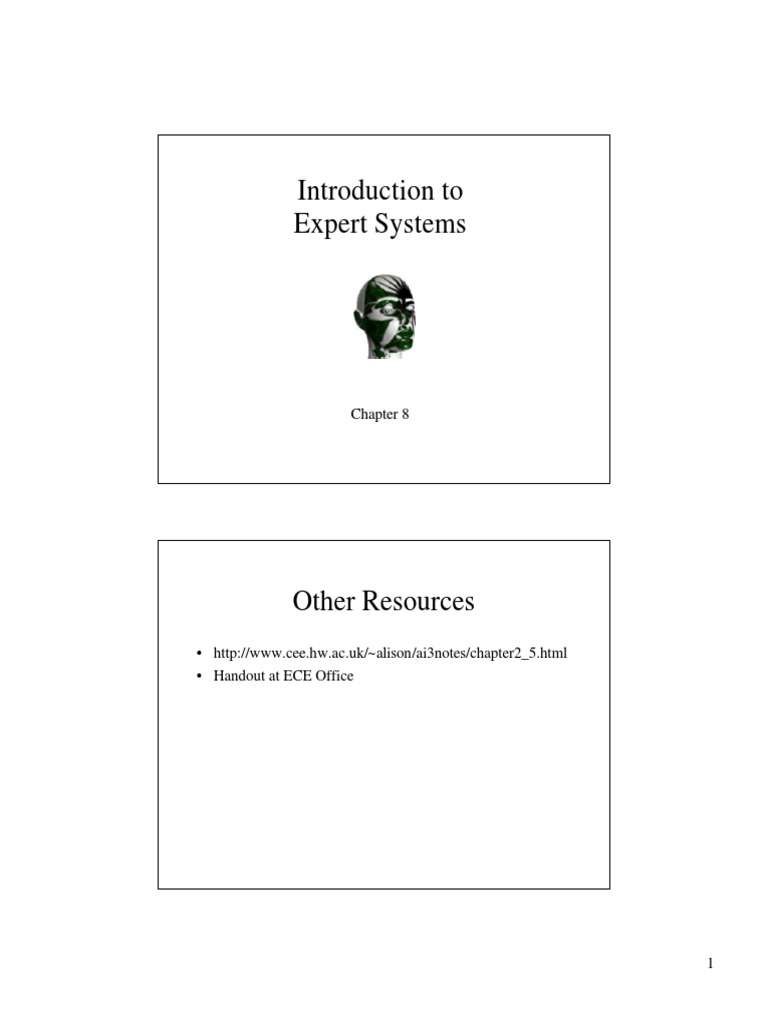 Introduction To Expert Systems | PDF | Expert | Inference
