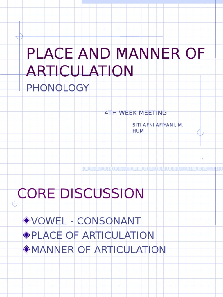 Place and Manner of Articulation: Phonology | PDF | Consonant | Languages