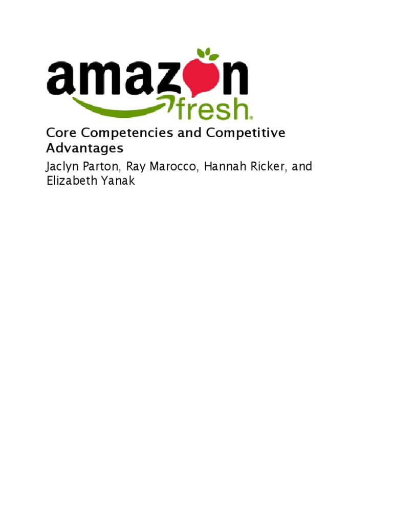 Amazon's Core Competencies & Advantages | PDF | Amazon.Com | Fee