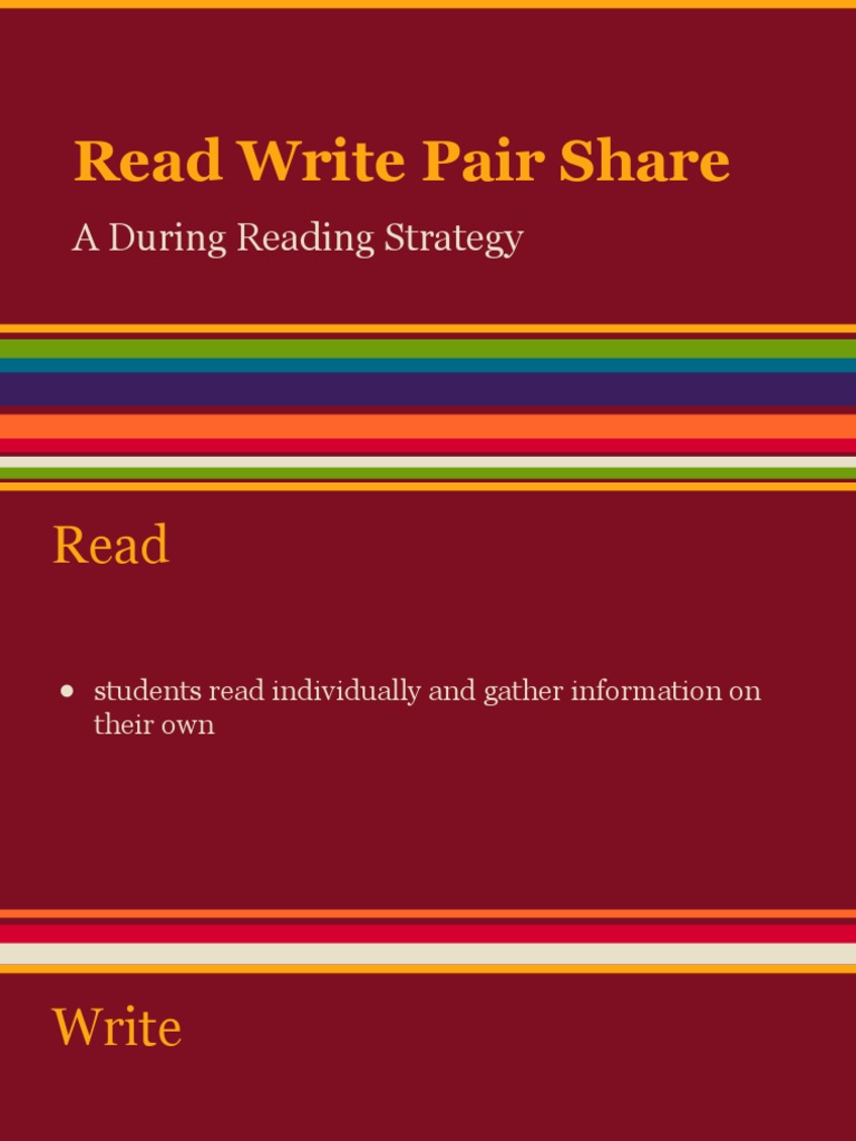 Read Write Pair Share | PDF | Applied Psychology | Education Theory