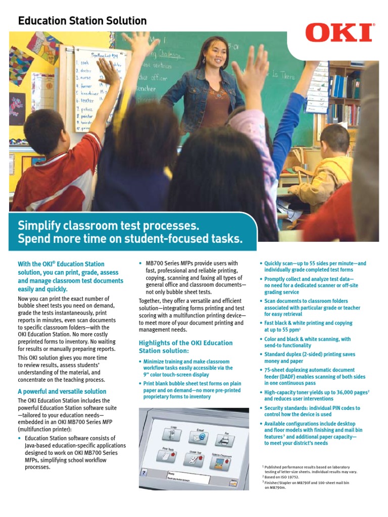 Education Station Solution: Simplify Classroom Test Processes. Spend ...