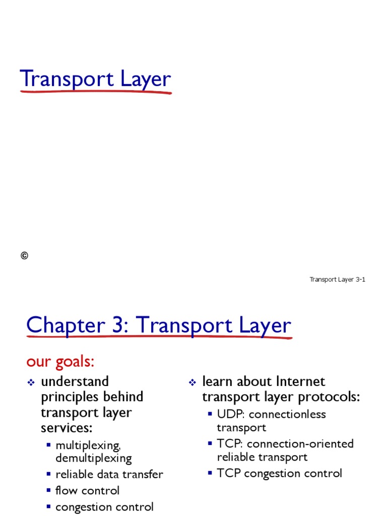 Transport Layer | PDF | Transmission Control Protocol | Network Congestion